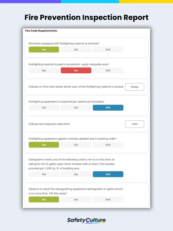 Fire Inspection Checklist | Free PDF | SafetyCulture