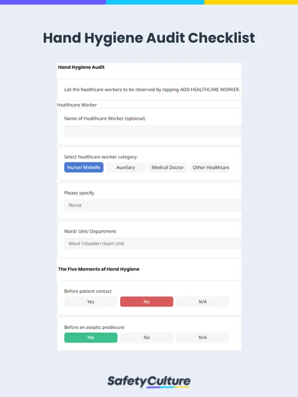 Free Hand Hygiene Audit Checklists | PDF | SafetyCulture