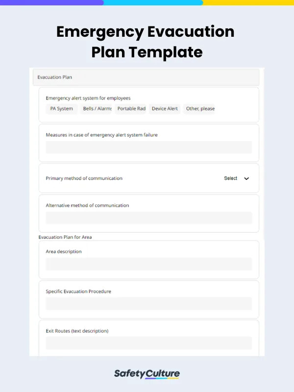 Free Emergency Evacuation Plan Template | PDF | SafetyCulture