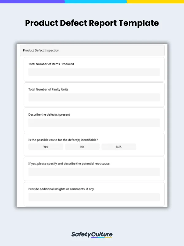 Free Product Defect Report Template | PDF | SafetyCulture