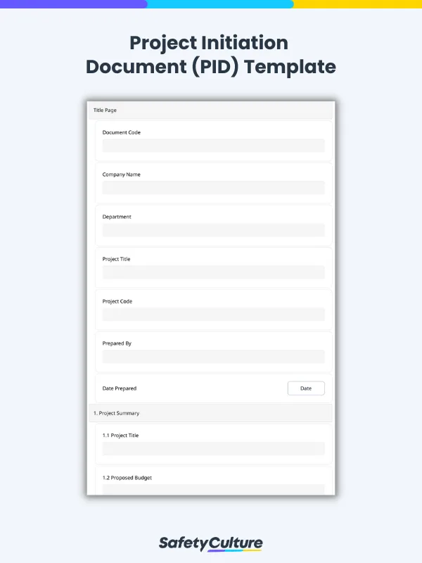 Free Project Initiation Checklist | PDF | SafetyCulture