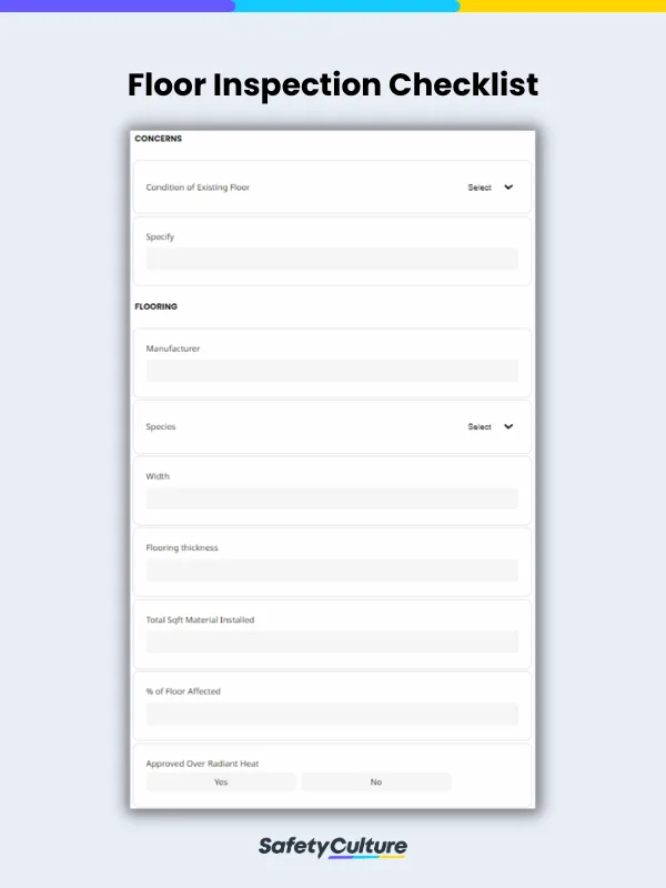 Free Floor Inspection Checklist | PDF | SafetyCulture