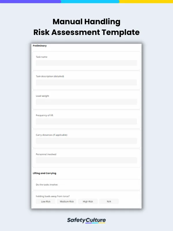 Manual Handling Risk Assessments | PDF | SafetyCulture