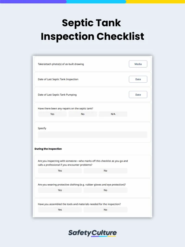Free Septic Tank Inspection Templates | PDF | SafetyCulture