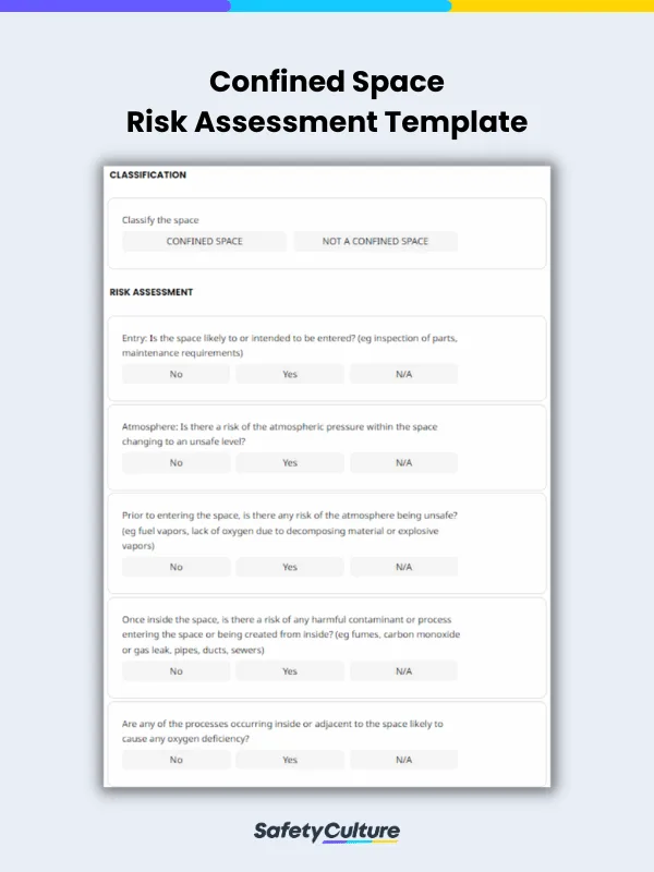 Confined Space Risk Assessment Template | PDF | SafetyCulture