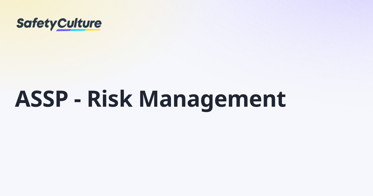 ASSP - Risk Management | Free Course