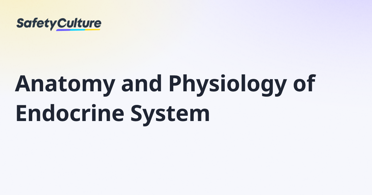 Anatomy and Physiology of Endocrine System | Free Course