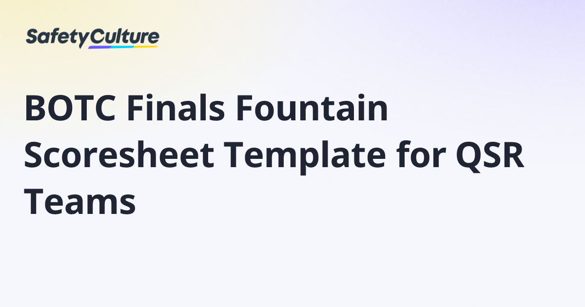 BOTC Finals Fountain Scoresheet Template for QSR Teams | Free Template