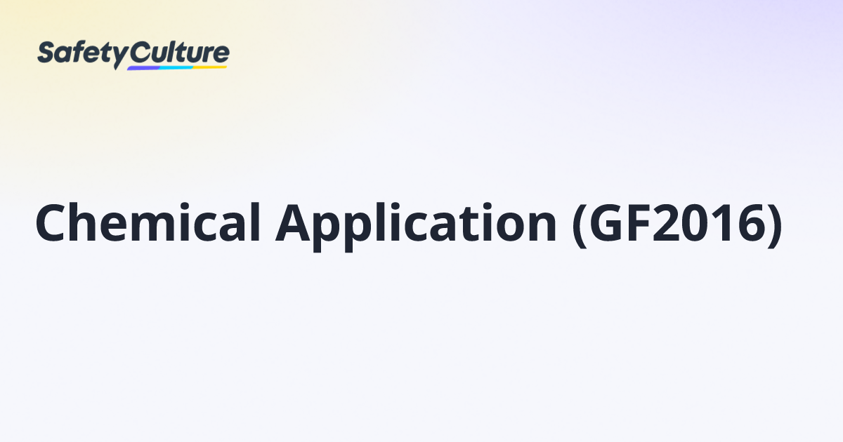Chemical Application (GF2016) | Free Template