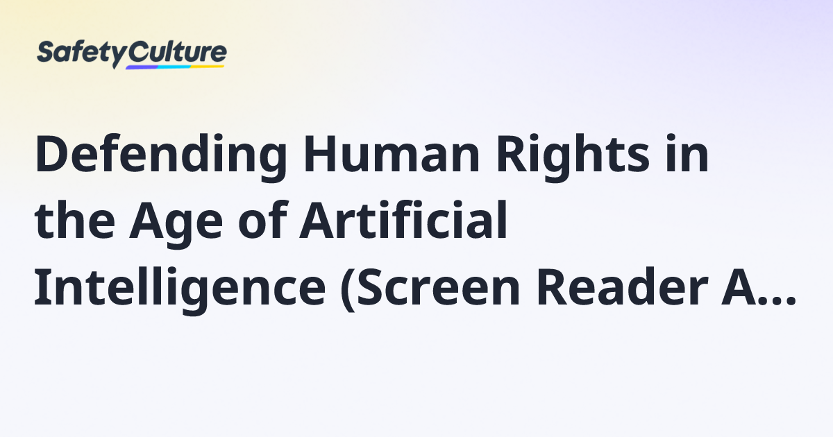 Defending Human Rights in the Age of Artificial Intelligence (Screen ...