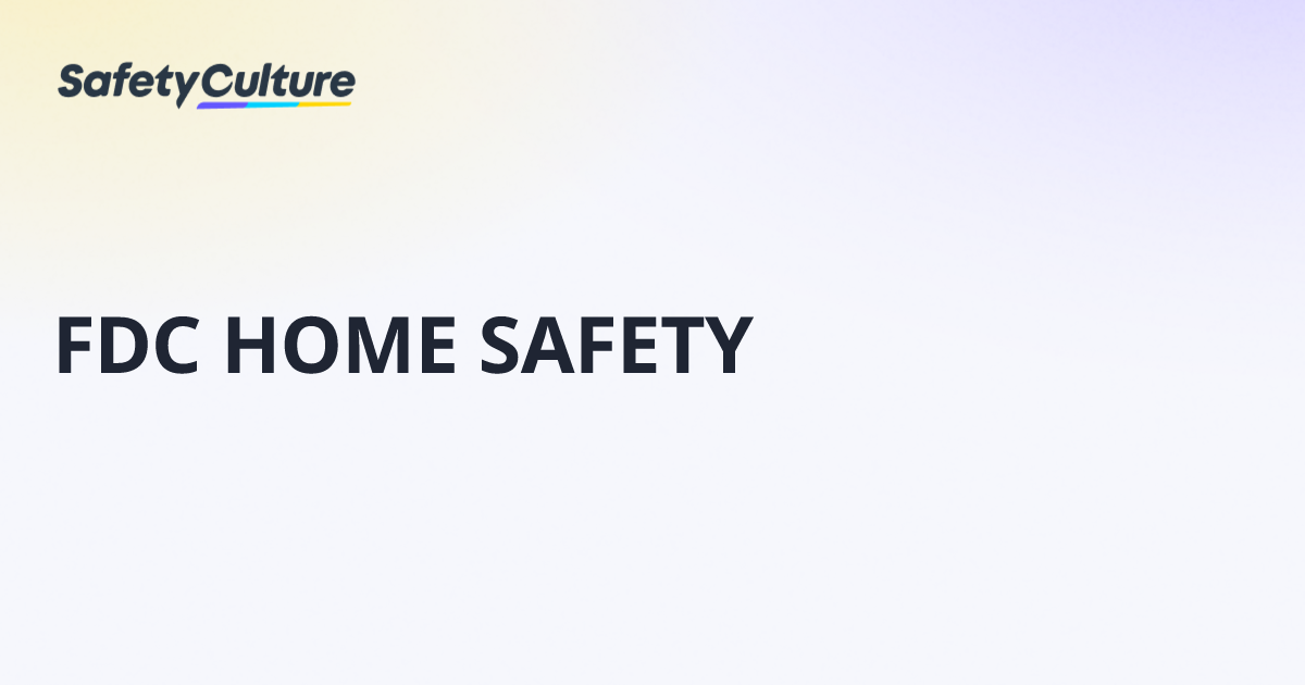 FDC HOME SAFETY | Free Template