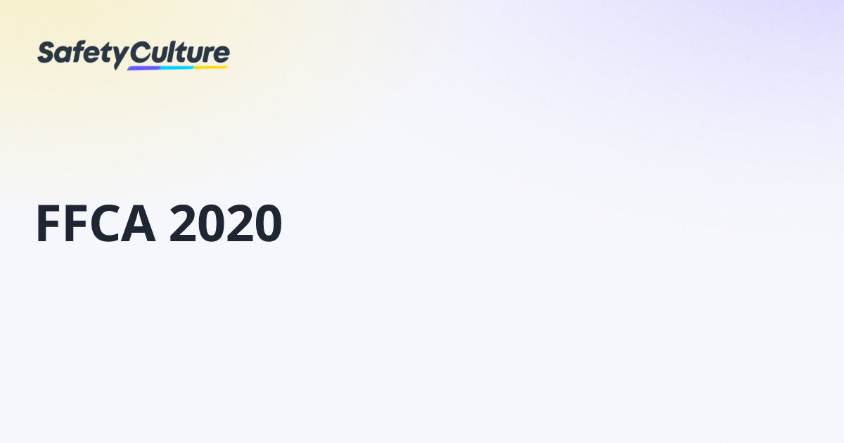 FFCA 2020 | Free Template