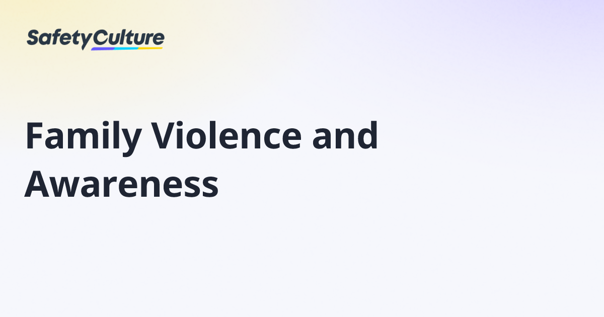 Family Violence and Awareness | Free Course