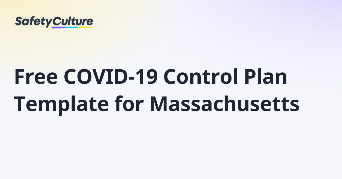 Free COVID-19 Control Plan Template for Massachusetts | Free Template