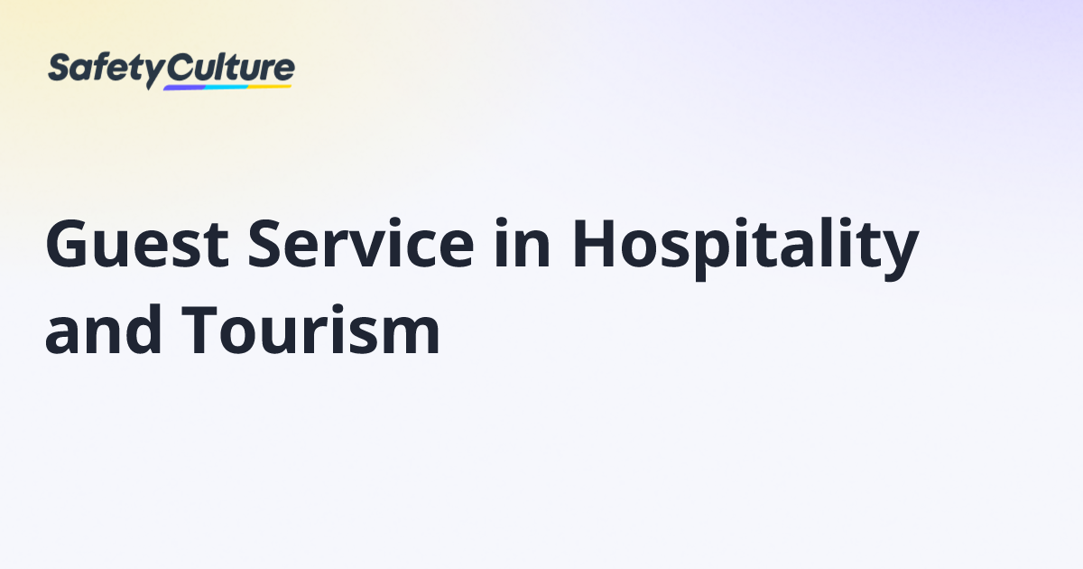 Guest Service in Hospitality and Tourism | Free Course