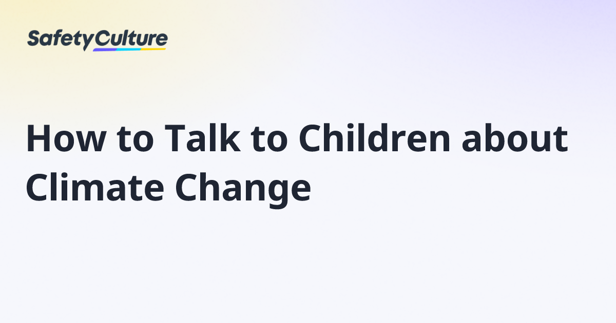 How to Talk to Children about Climate Change | Free Course