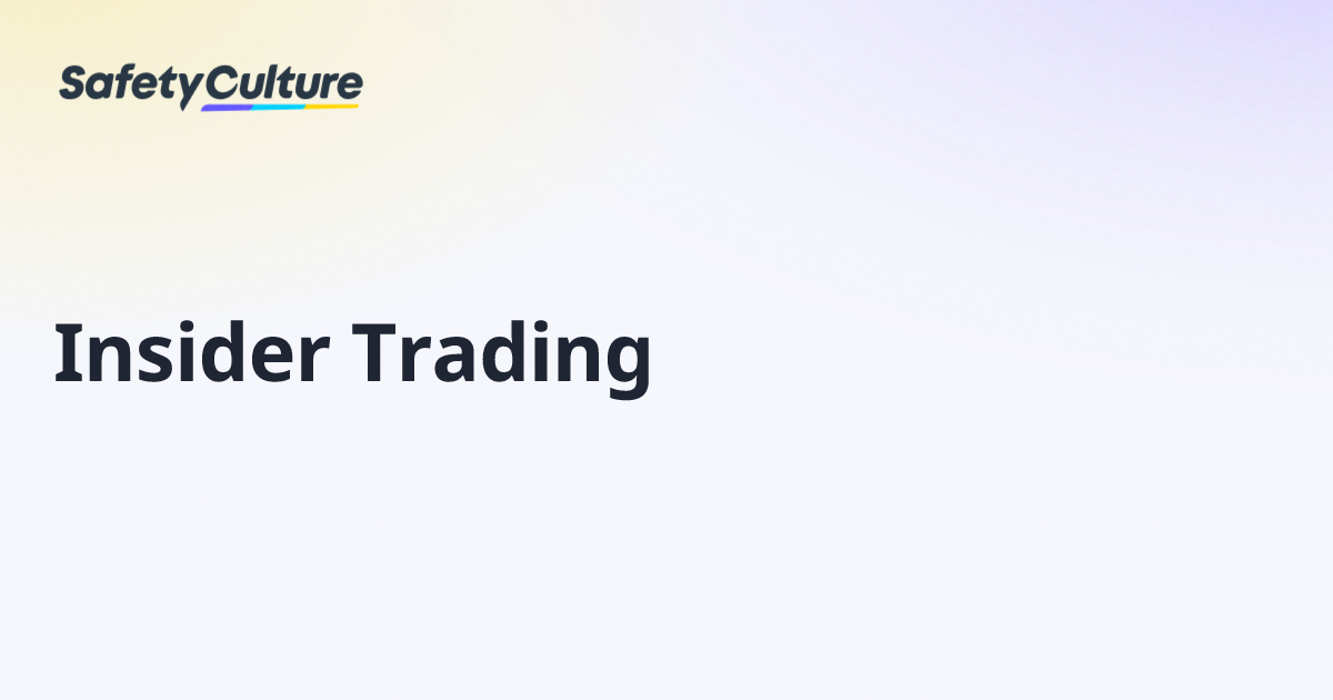 Insider Trading | Free Course