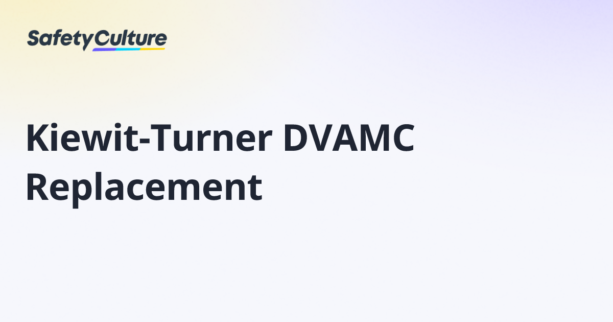 Kiewit-Turner DVAMC Replacement | Free Template