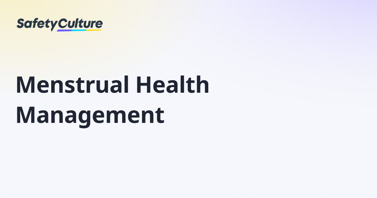 Menstrual Health Management | Free Course