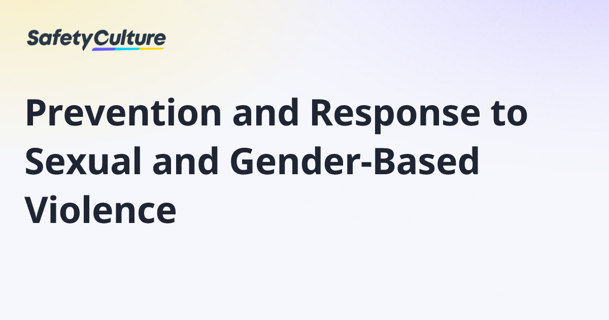 Prevention and Response to Sexual and Gender-Based Violence | Free Course