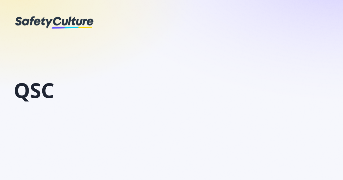 QSC | Free Template