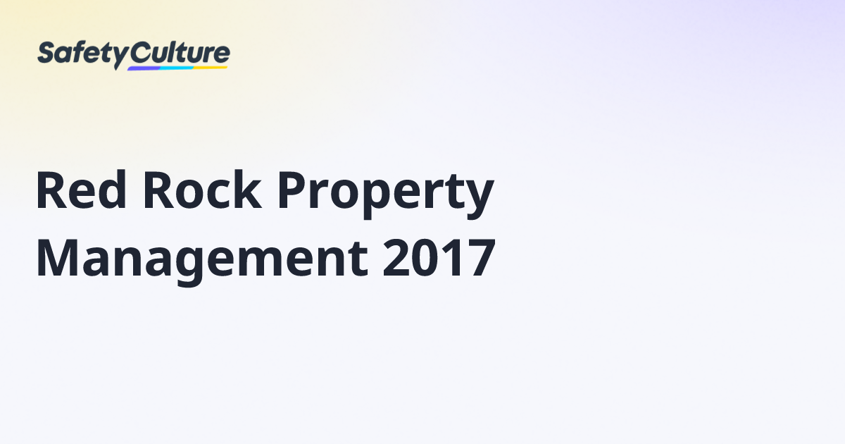 Red Rock Property Management 2017 | Free Template