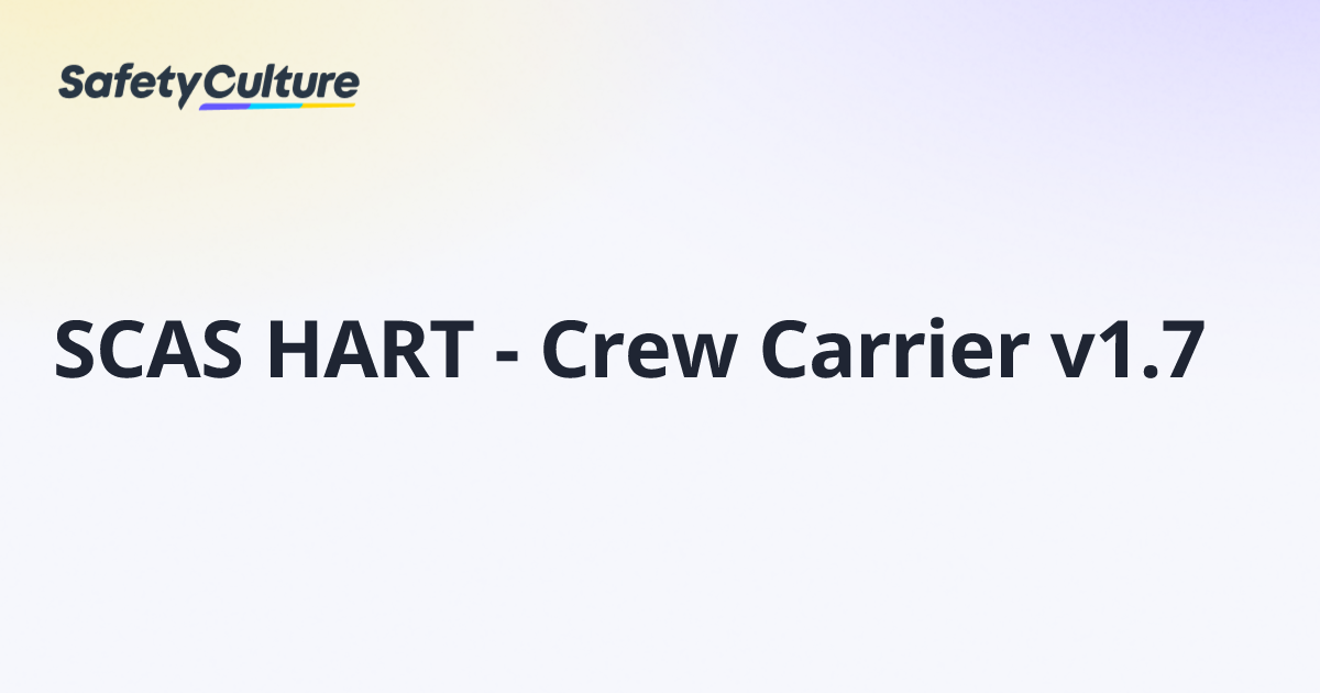 SCAS HART - Crew Carrier v1.7 | Free Template