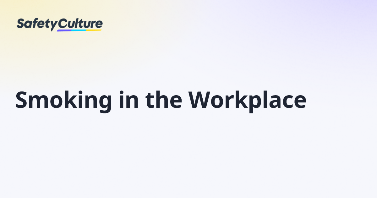 Smoking in the Workplace | Free Course