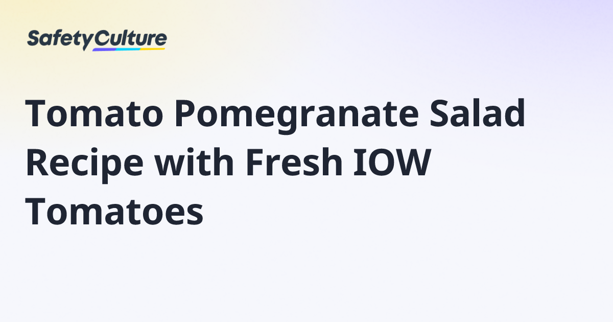 Tomato Pomegranate Salad Recipe with Fresh IOW Tomatoes | Free Template
